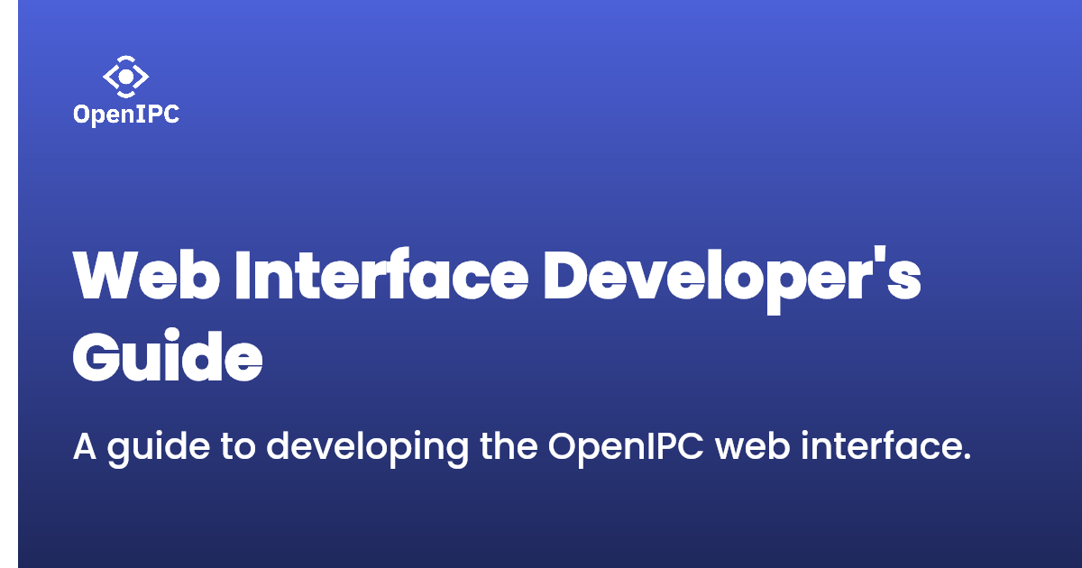 Web Interface Developer's Guide | Documentation