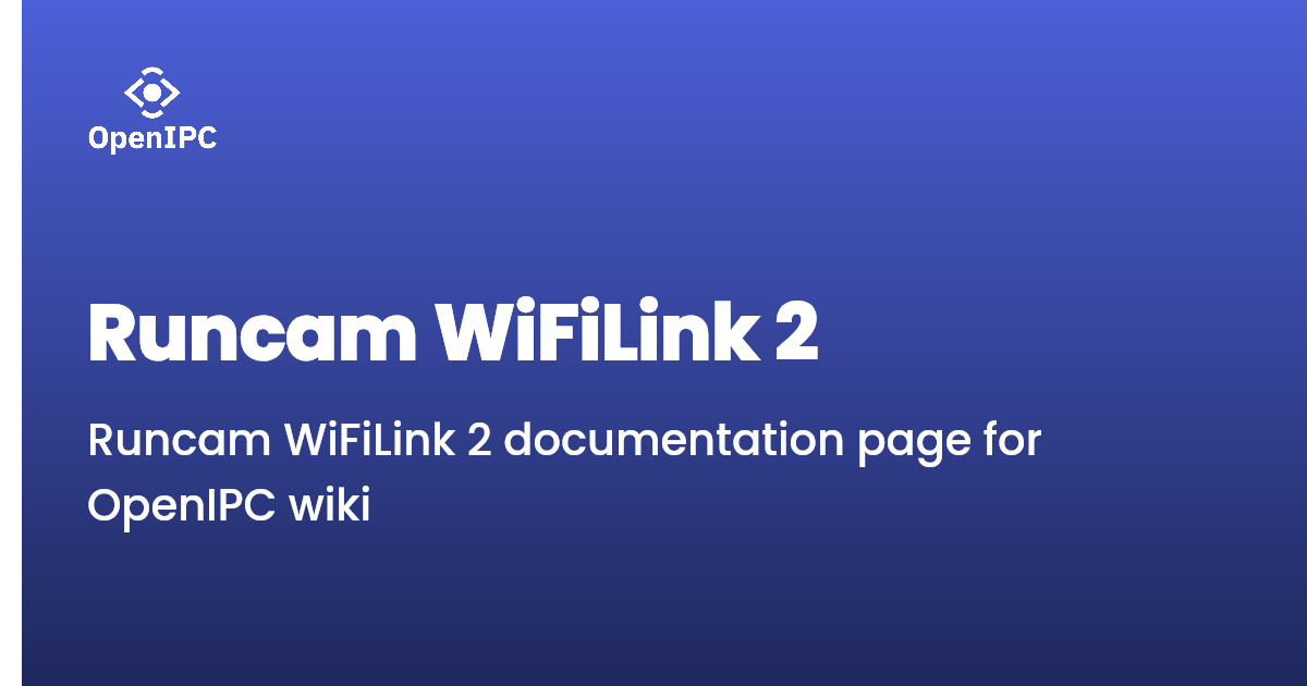 Runcam WiFiLink 2 | Documentation