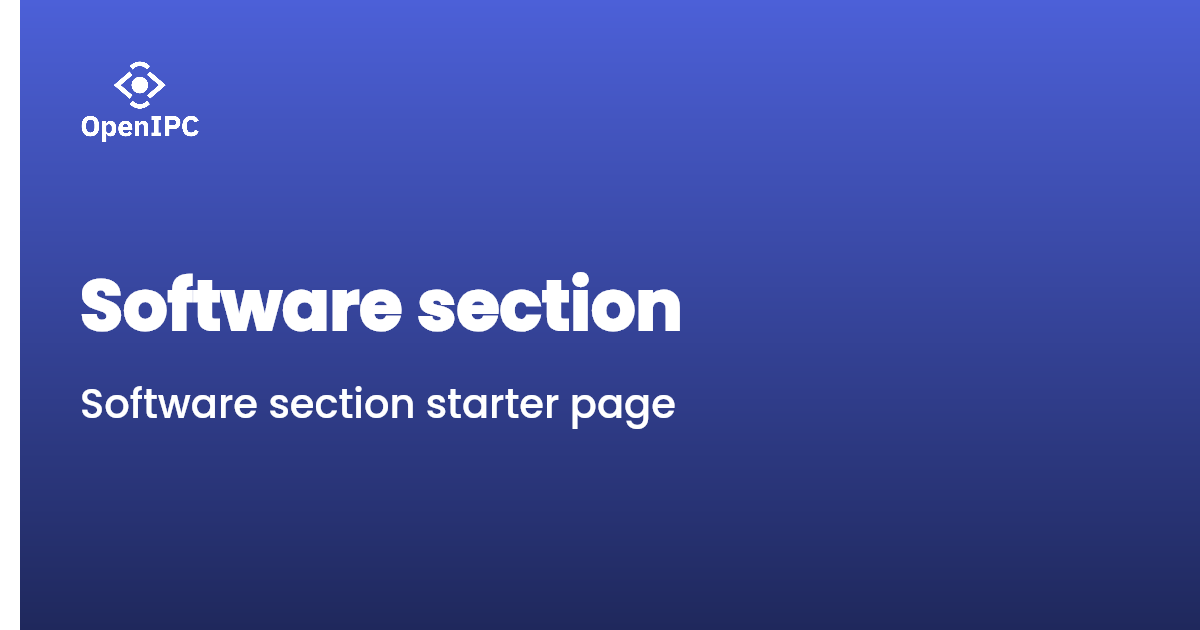 Software section | Documentation