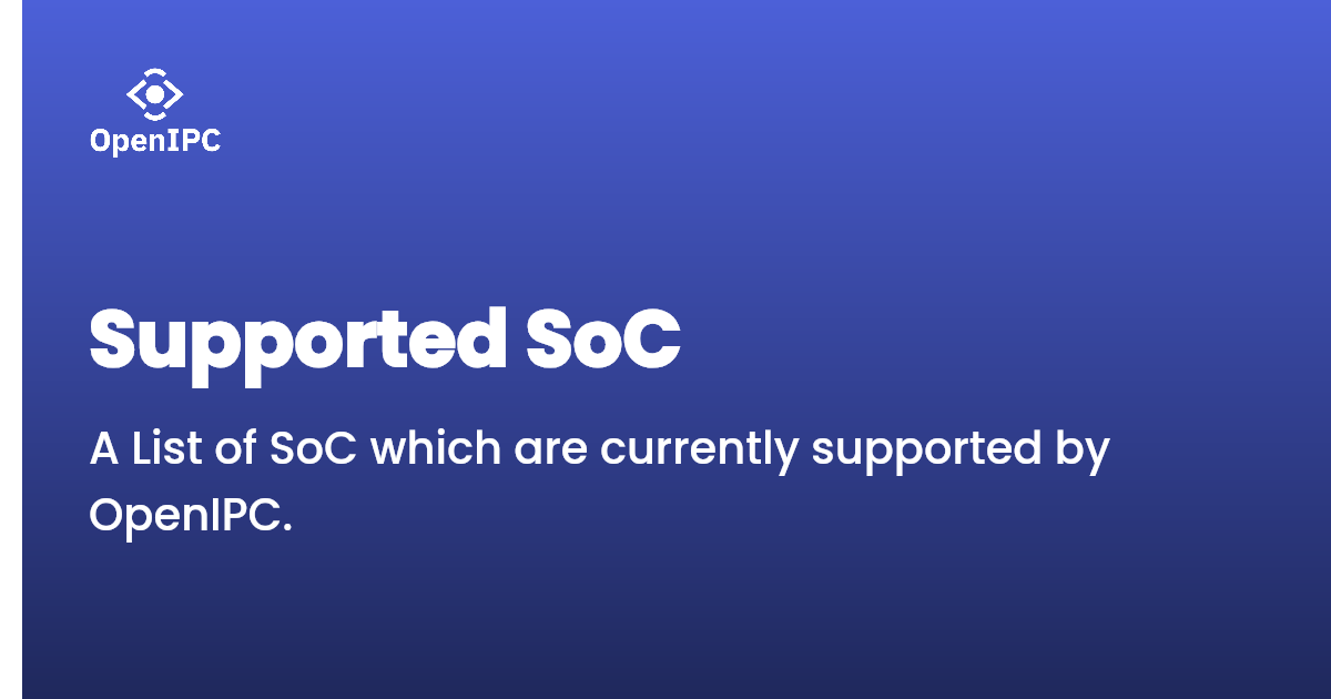 Supported SoC | Documentation